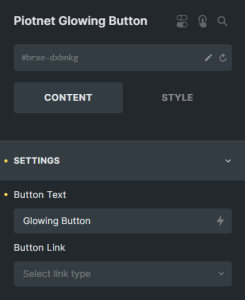 Modern Glowing Button with Hover Effects - Piotnet Bricks